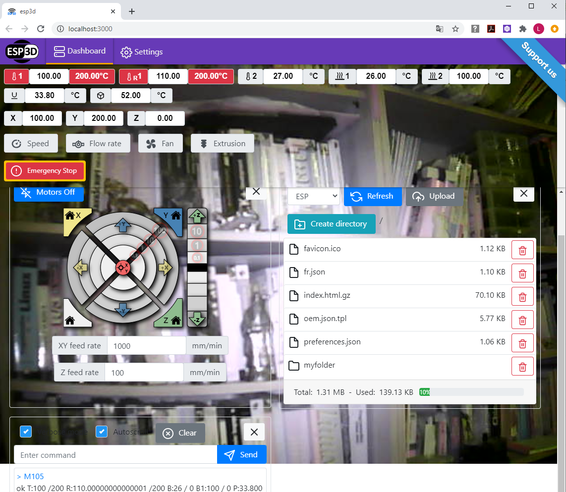 [FEATURE REQUEST]Camera integration discussion · Issue #124 · luc-github/ESP3D-WEBUI · GitHub