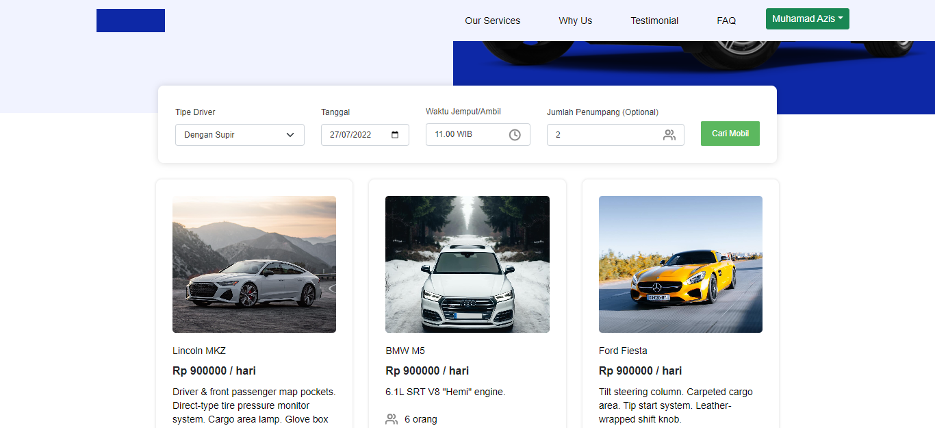 GitHub - muhamadAzis32/fe-binarcar-ch7: Frontend Binar car rental react js