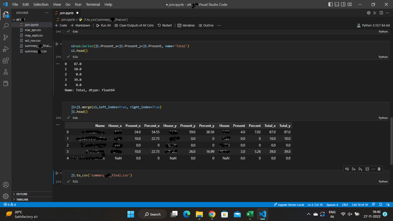 GitHub - AT3140/Pandas_Attendance