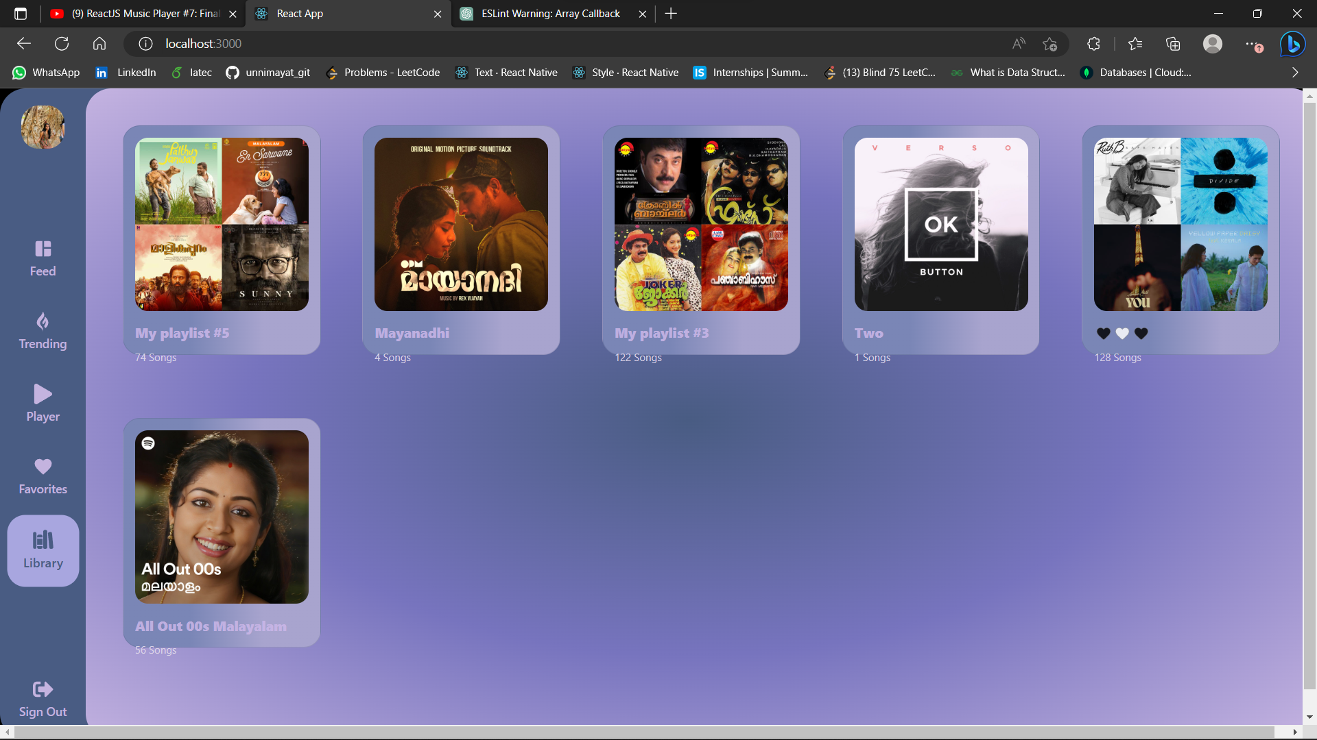 GitHub - unnimayat/My-Music-App: This is a Spotify cloned Music player built with React that ...