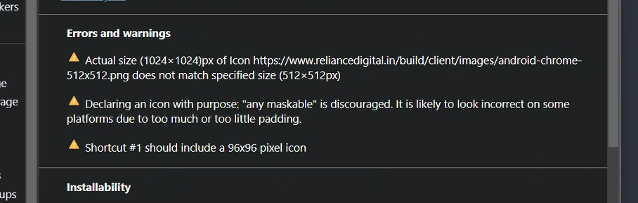 [BUG] Need to validate more icon things · Issue #3491 · pwa-builder/PWABuilder · GitHub