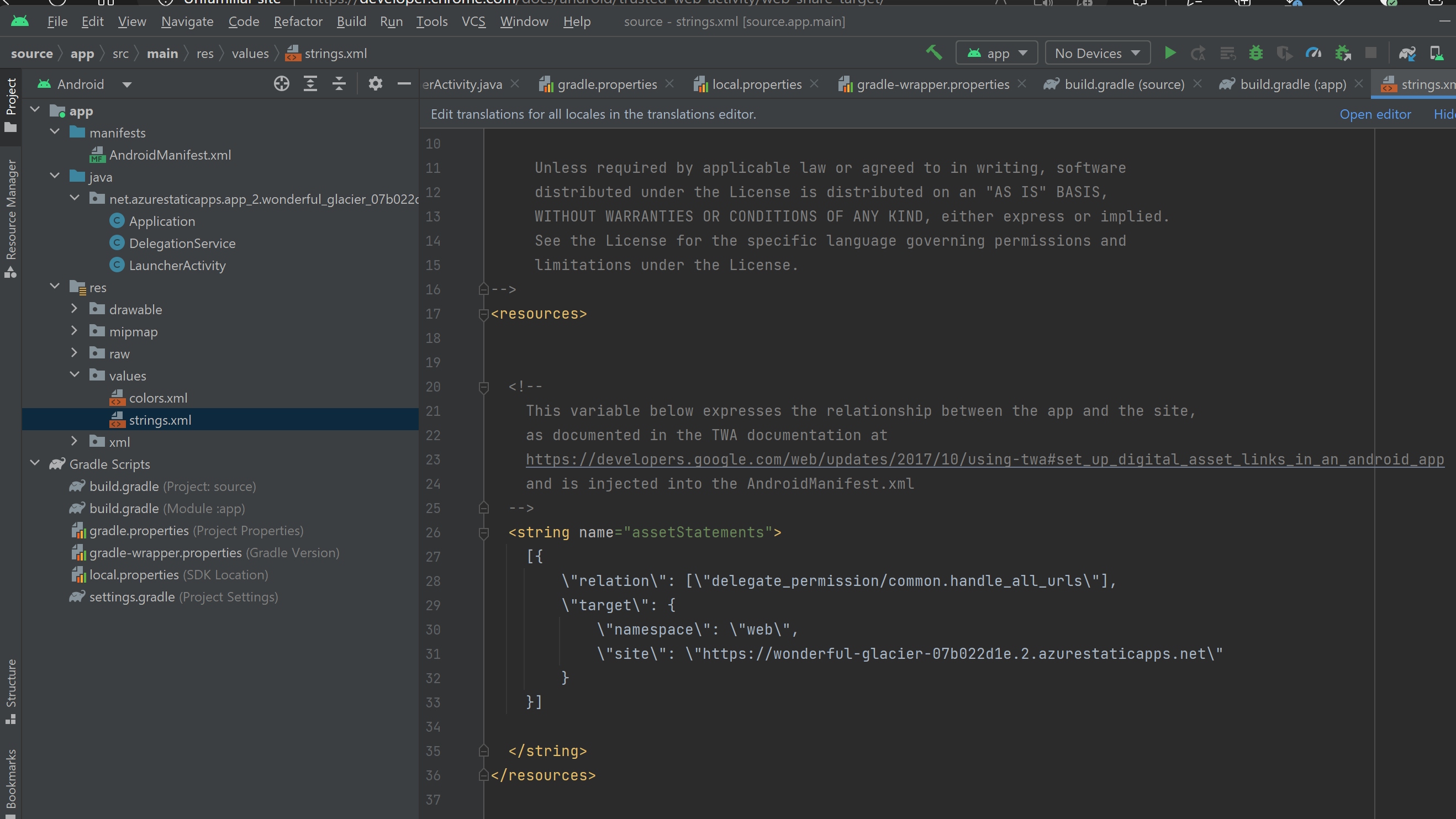 [BUG] When trying to install on android: "There was a problem parsing the package" after adding ...