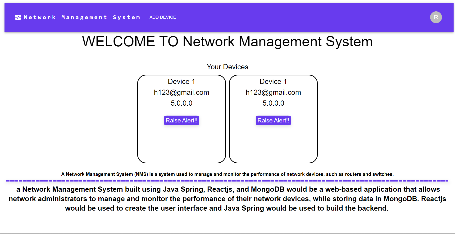 GitHub - Random-user008/NMSProject: Network Management System Project for FullStack Course using ...