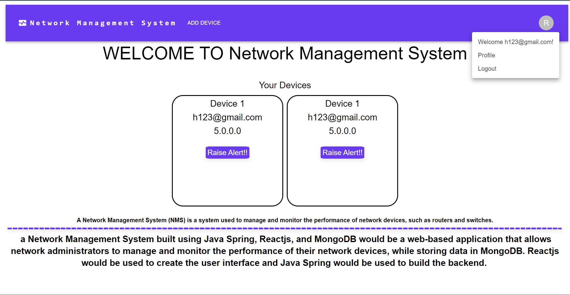 GitHub - Random-user008/NMSProject: Network Management System Project ...