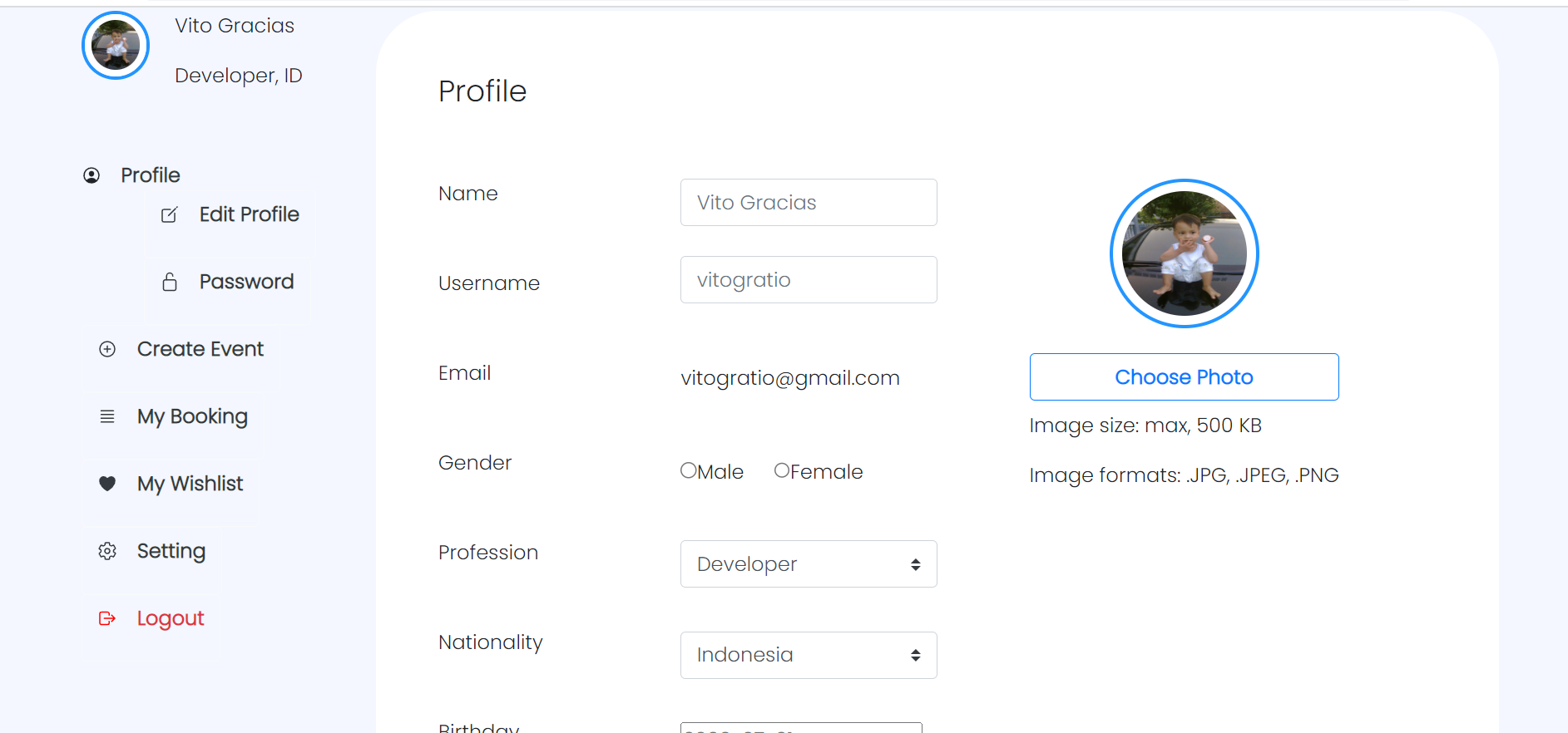 GitHub - graciasvito/vito-event-frontend
