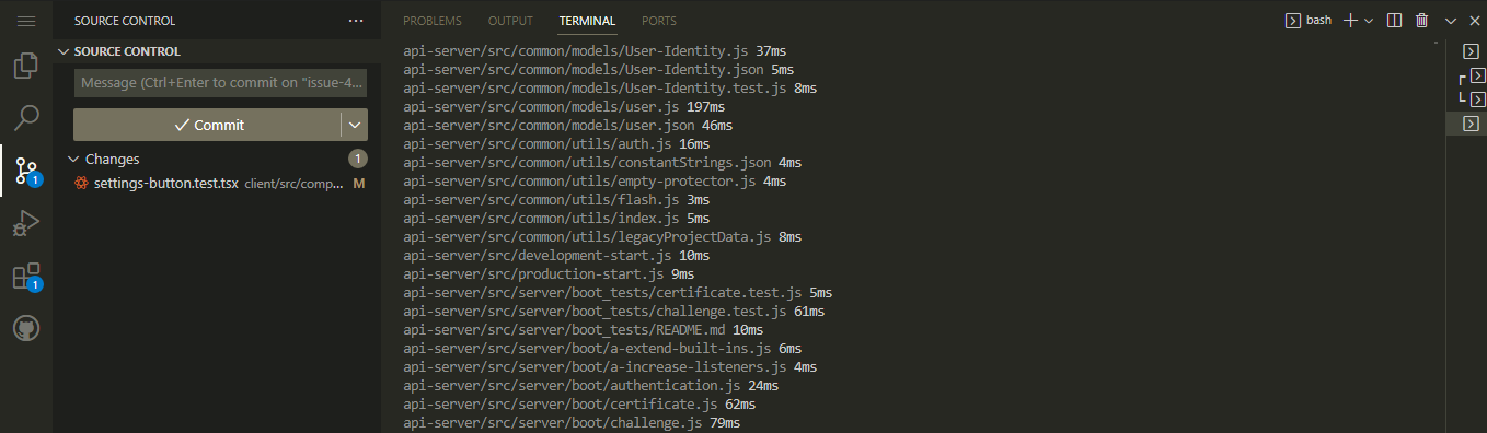 Add jest snapshot following setting button and certification page consistent · Issue #48695 ...