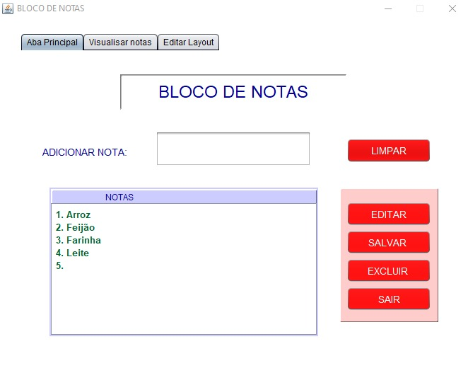 GitHub - Caroline-Camargo/Bloco_de_Notas-Java: Exercício realizado em ...