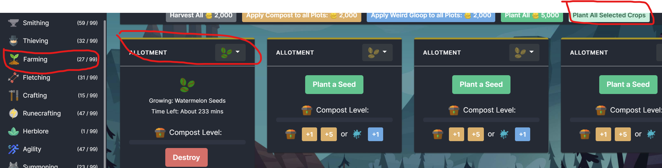 Bug Plant All Selected Crops Button Allows Seeds To Be Planted When Level Requirement Is Not 