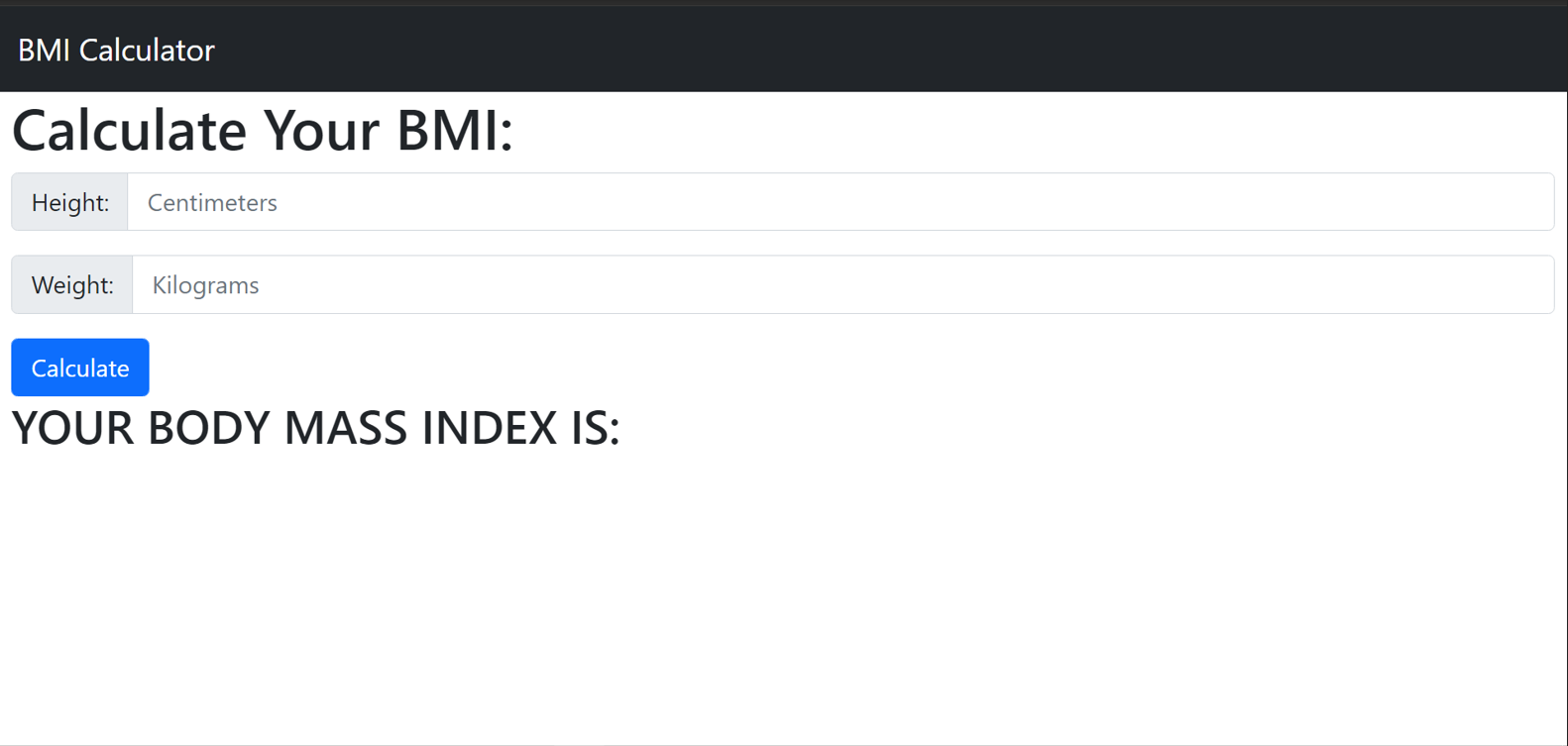 GitHub - Anshyd/BMI-Calculator