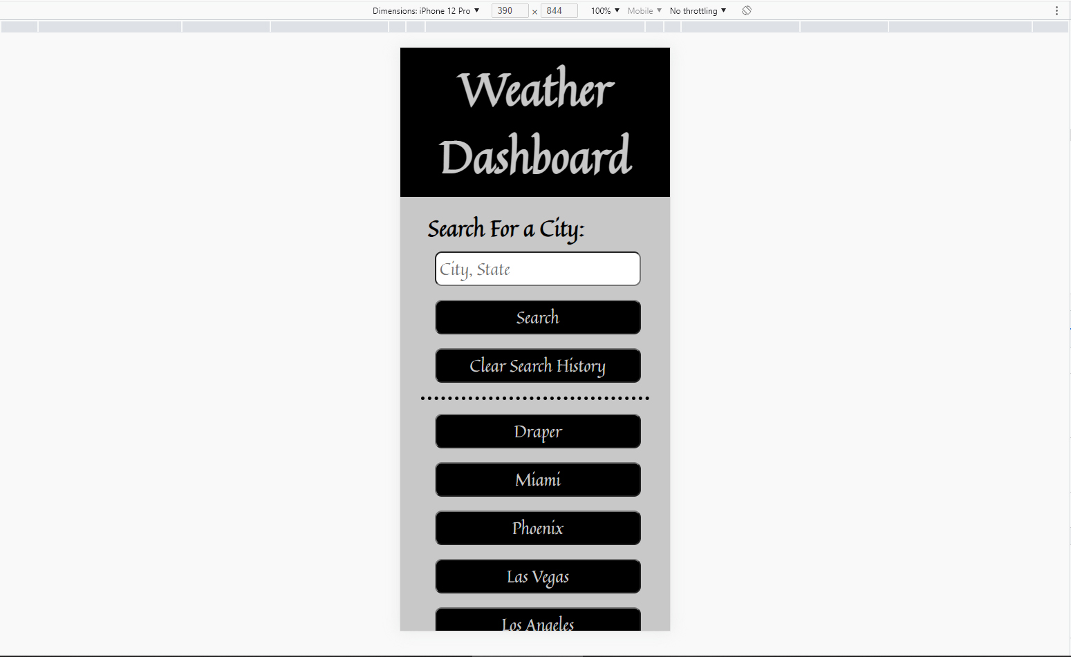 GitHub - AShariat/weather-dashboard