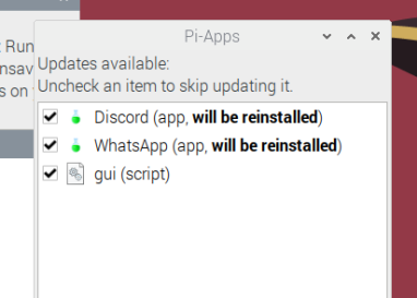 GUI update suggestions · Issue #1825 · Botspot/pi-apps · GitHub
