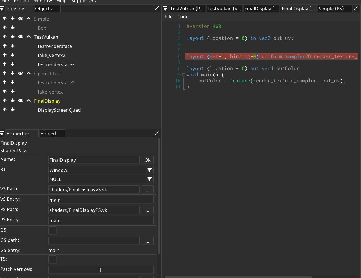Vulkan GLSL not properly supported? · Issue #224 · dfranx/SHADERed · GitHub