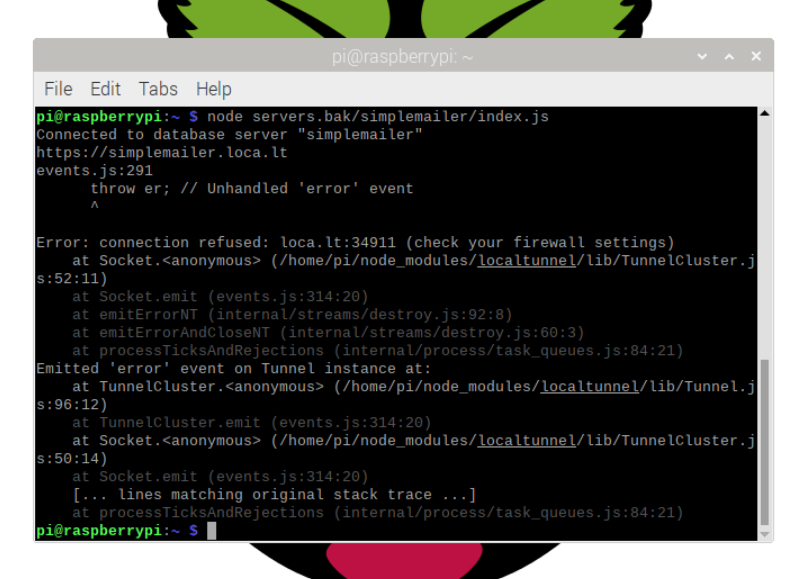 localtunnel crashes immediately after starting server · Issue #558 · localtunnel/localtunnel ...