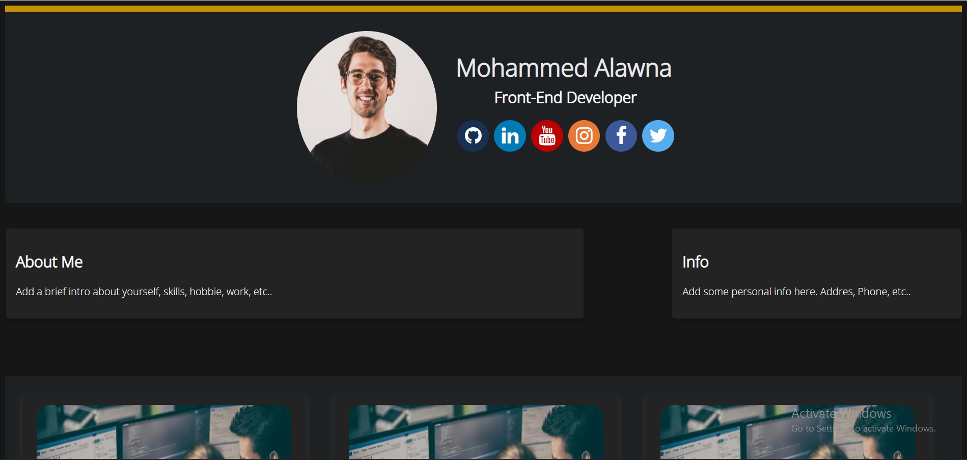 GitHub - MohammedAlawna/PortfoiloTemplate: - This is a portfoilo that you can use as a personal ...