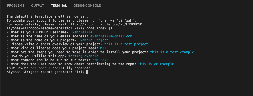 GitHub - Kbentley8/good-readme-generator: readme generator using javascript and node.js