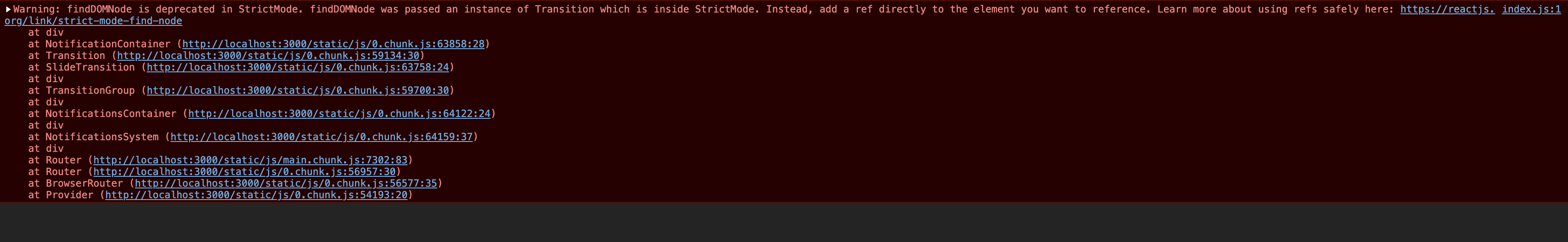 Legacy context API has been detected within a strict-mode tree. · Issue #334 · LouisBarranqueiro ...