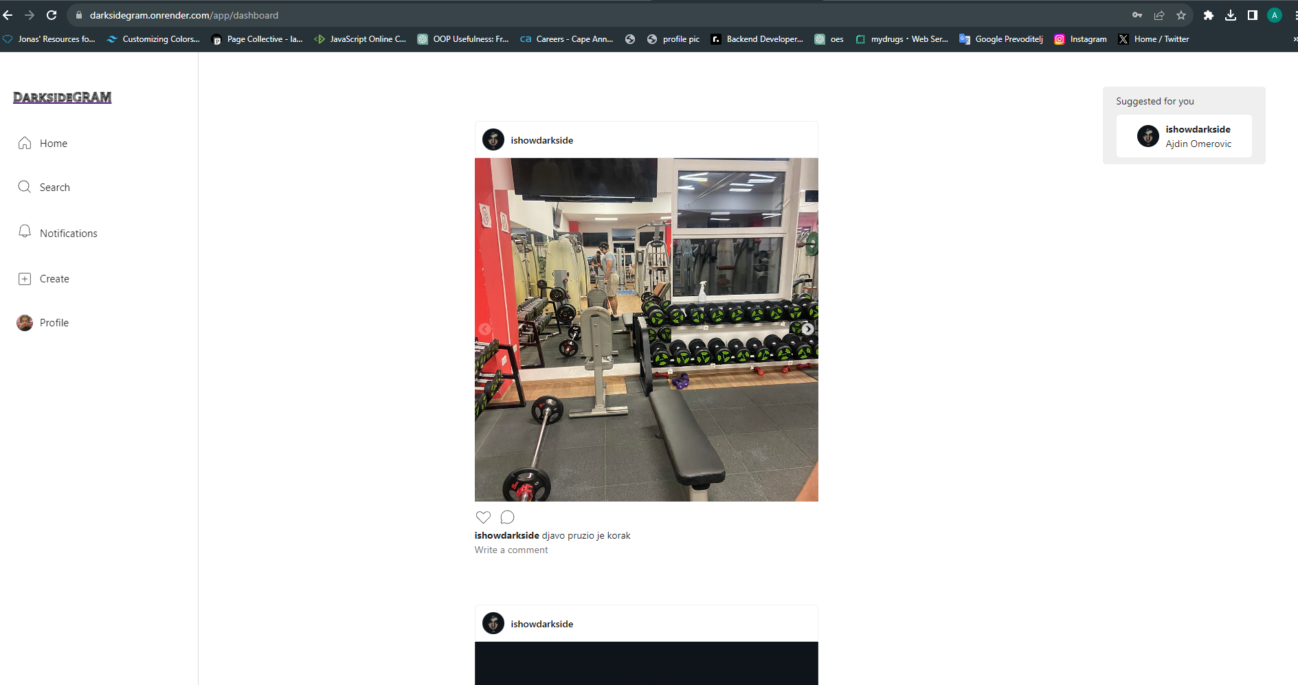 GitHub - ishowdarkside/instagram-clone: MERN-stack Instagram clone web application