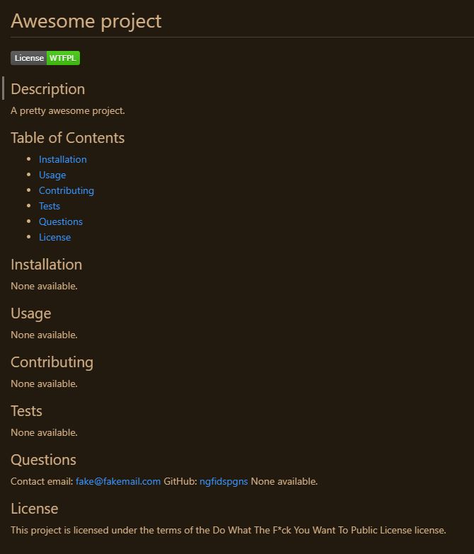 GitHub - ScalexanderB/readme-generator