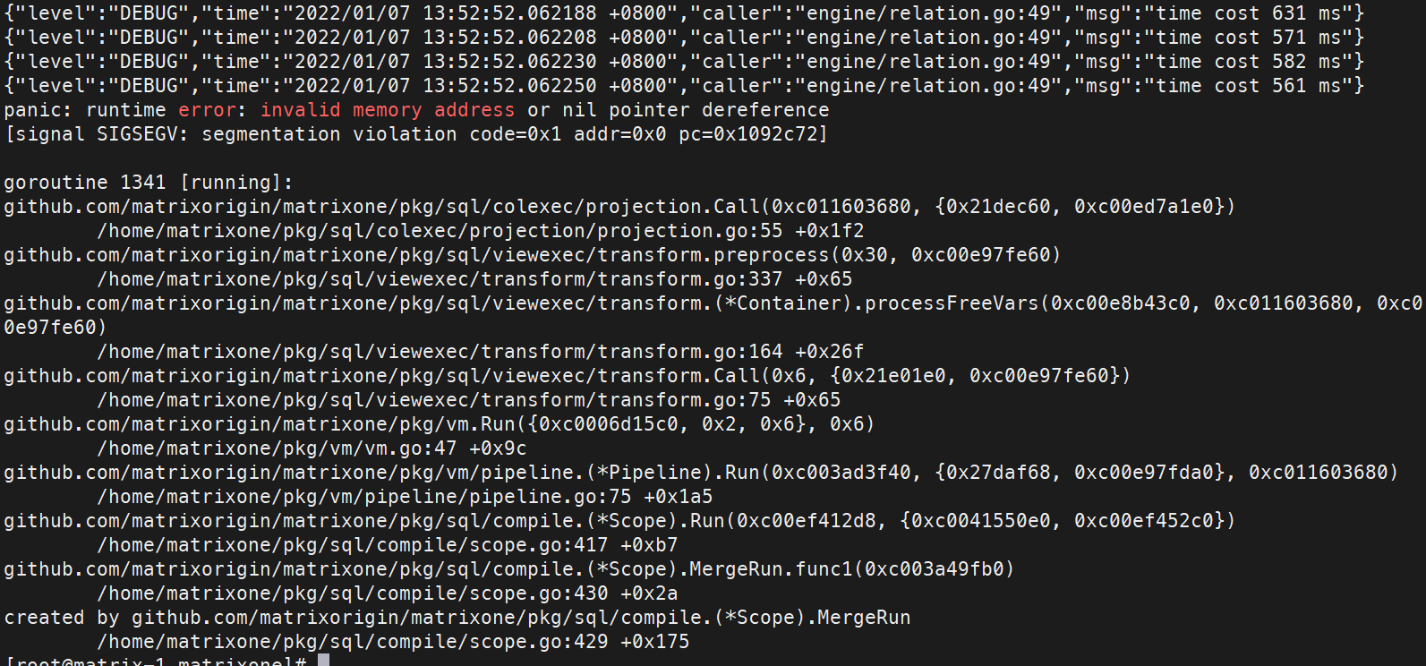 [Bug]: Invalid memory address during a multi tables join query · Issue #1586 · matrixorigin ...