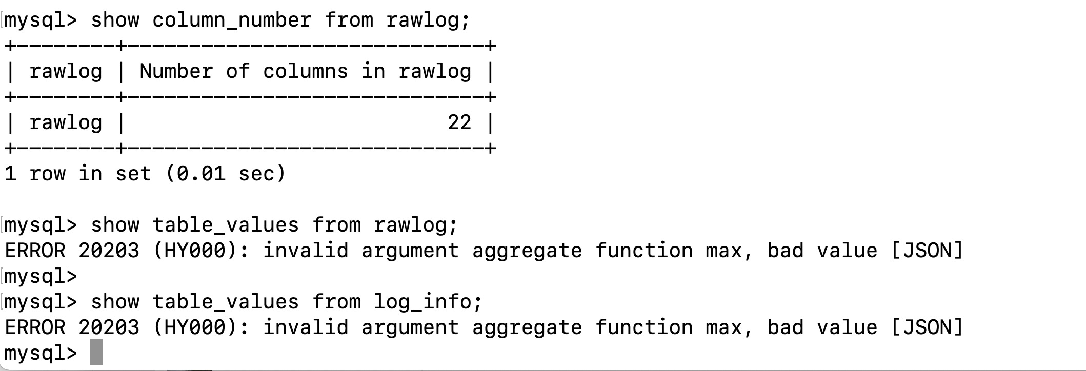 Bug Json Type Got Error In Max Or Min · Issue 7516 · Matrixoriginmatrixone · Github 