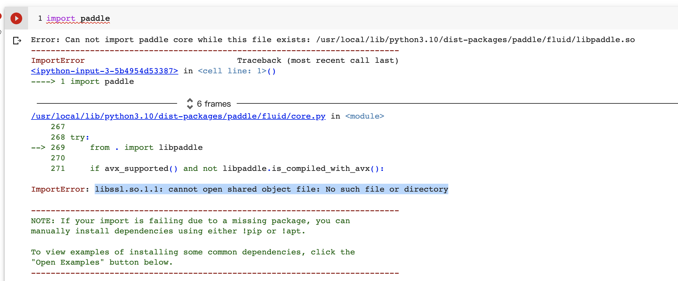 Import paddle Bug · Issue #3876 · googlecolab/colabtools · GitHub