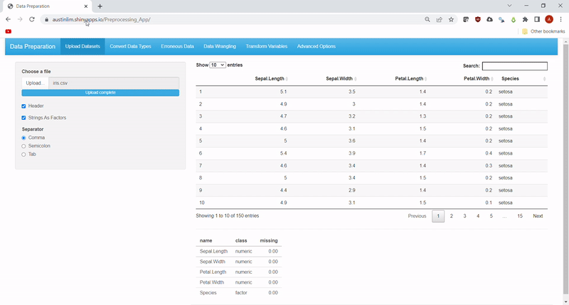 GitHub - austinlimjingzhe/Preprocessing_App: Application for no-code data preprocessing using R ...