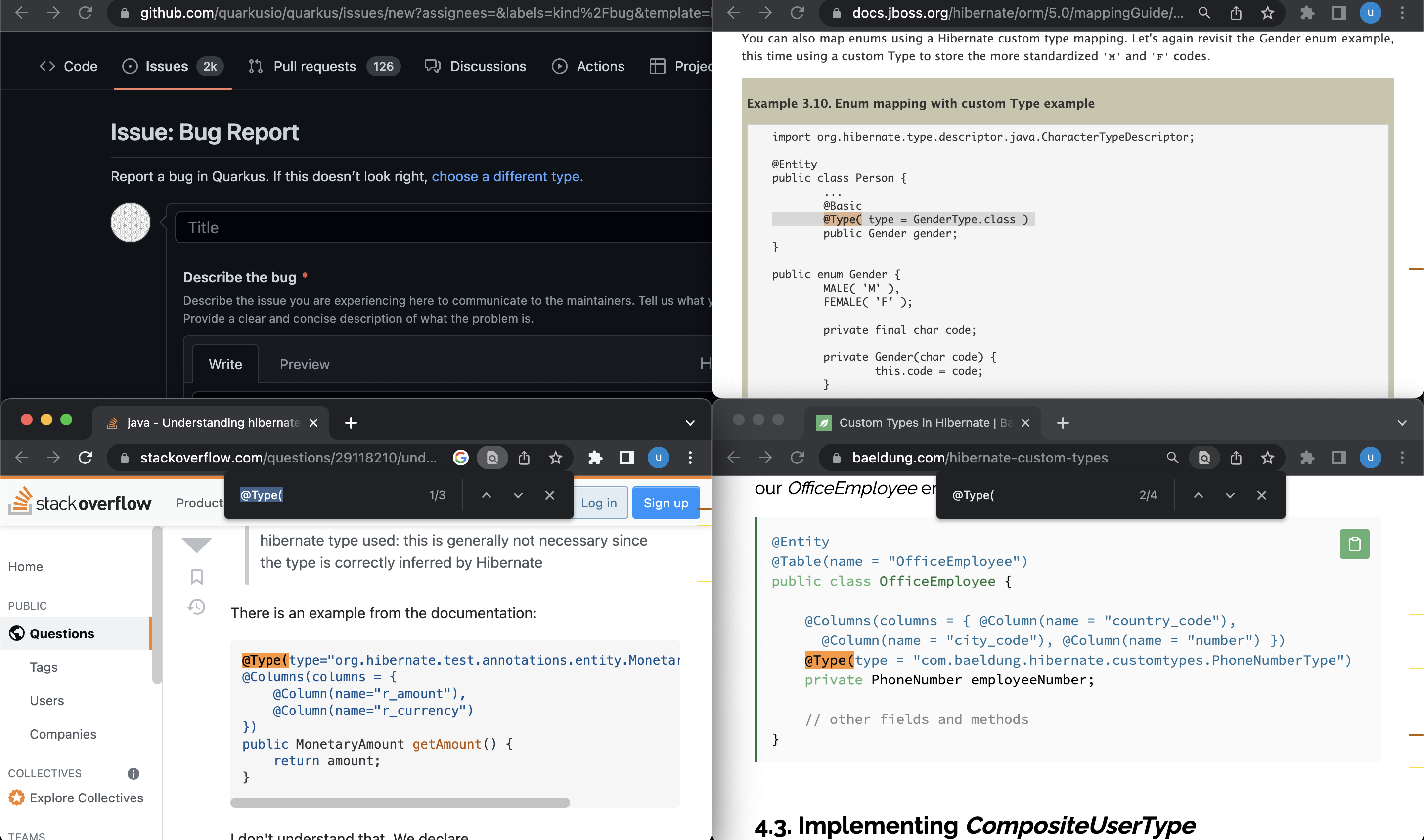 300alpha6 Orghibernateannotationstype Cannot Find A Parameter With This Name Type No
