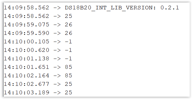 device does not report -127 when disconnected · Issue #13 · RobTillaart/DS18B20_INT · GitHub