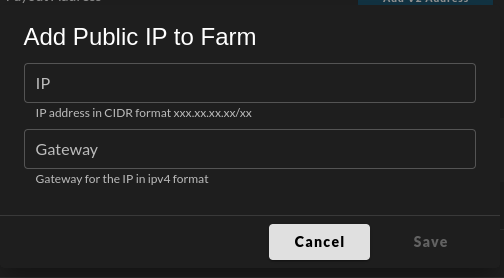 Farm public IP's: ability to add ranges · Issue #105 · threefoldtecharchive/tfgrid_dashboard ...