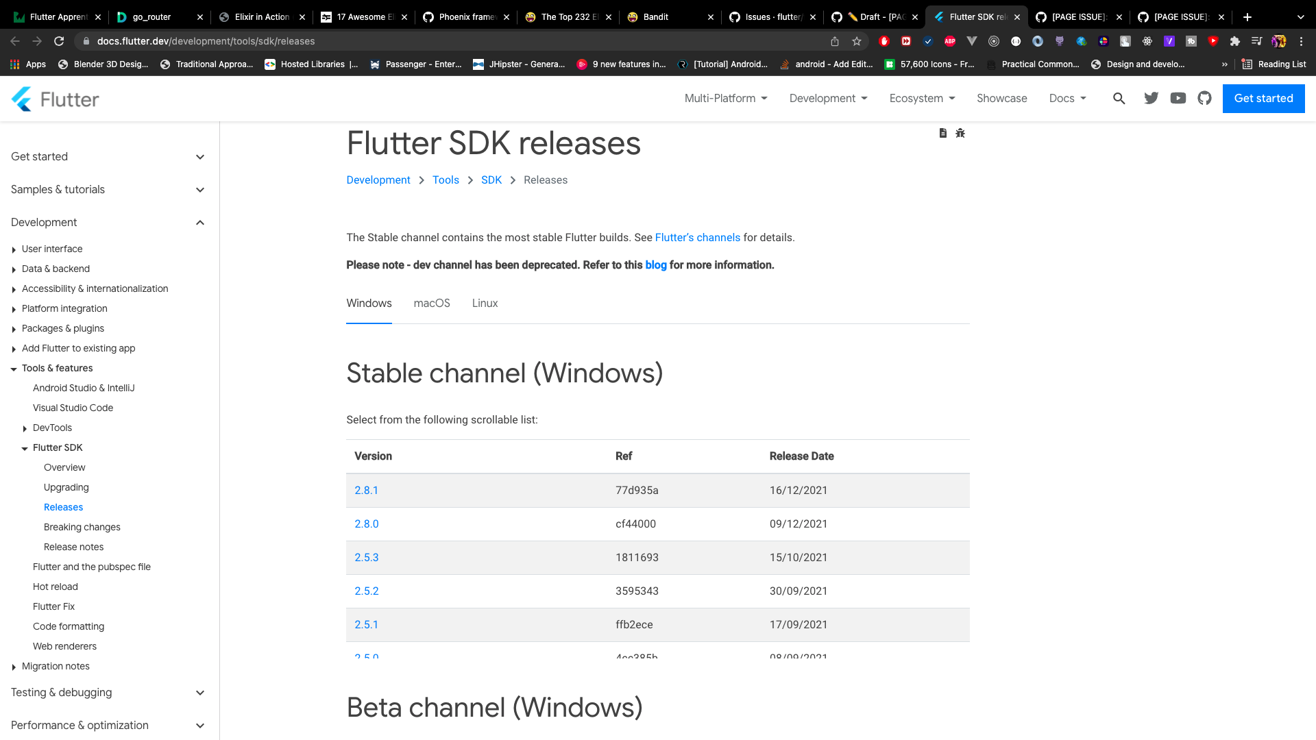 [PAGE ISSUE]: 'Flutter SDK releases' · Issue #6622 · flutter/website ...