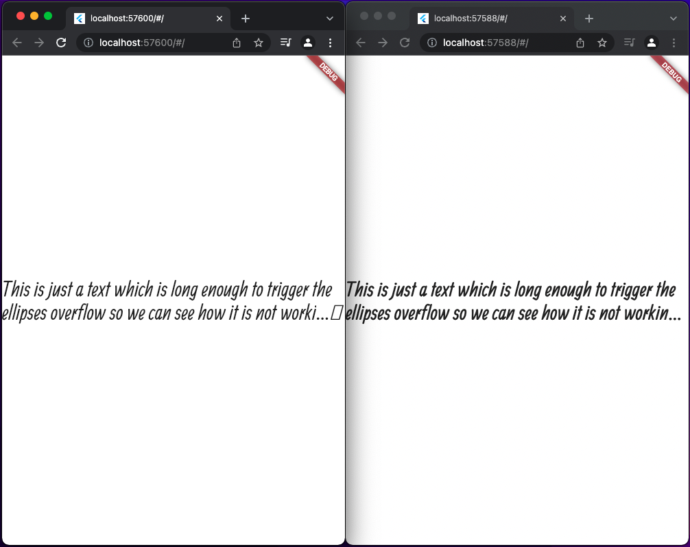 [web] [CanvasKit] Text rendering issue when truncated with ellipses · Issue #99309 · flutter ...