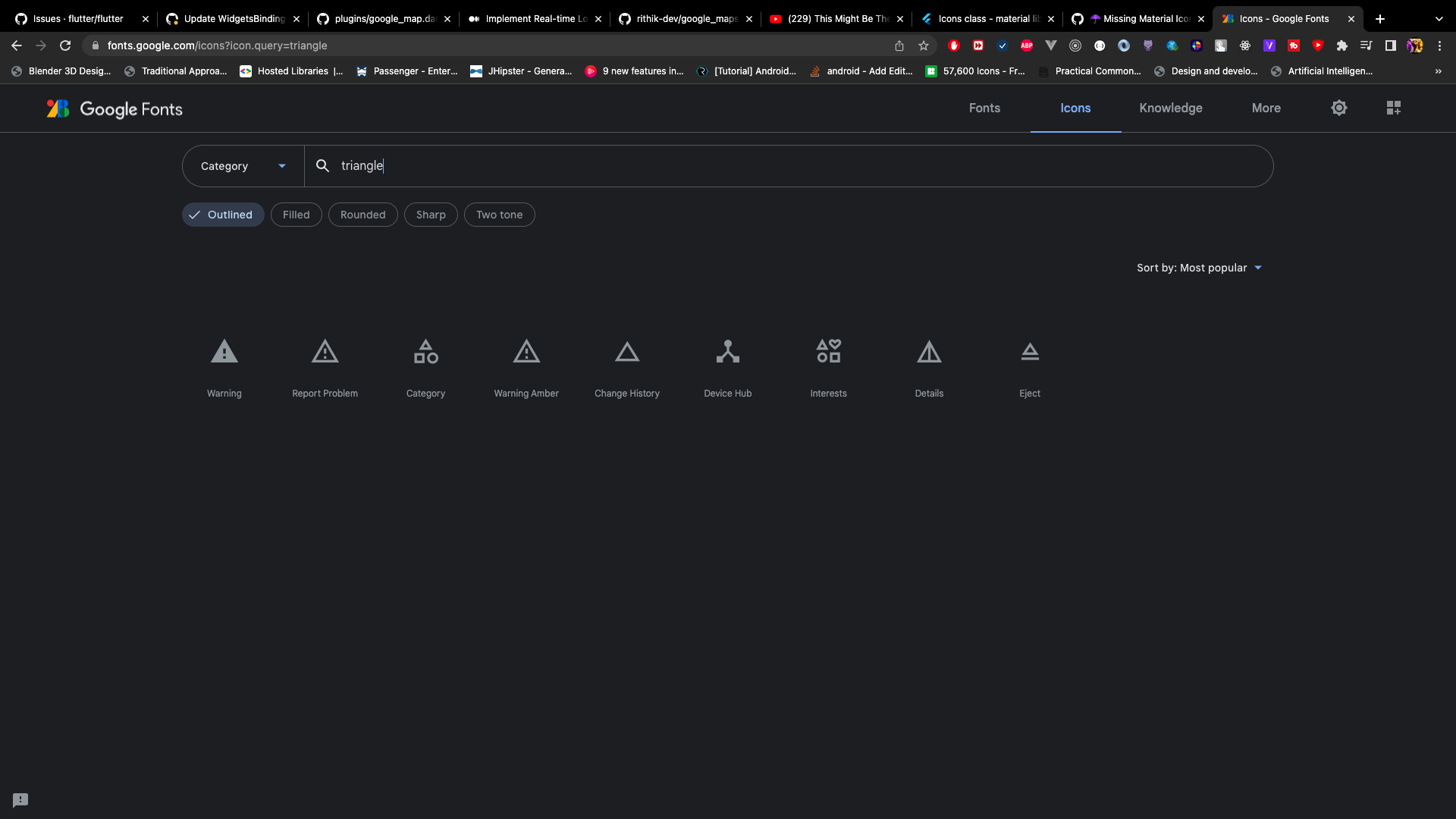 [Fonts] Icon request: square & triangle (rounded & filled) in Flutter ...
