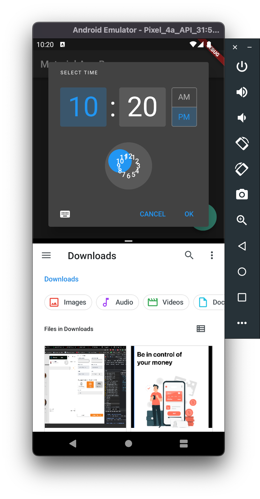 Time picker UI can be unusable in split-screen mode · Issue #60516 · flutter/flutter · GitHub