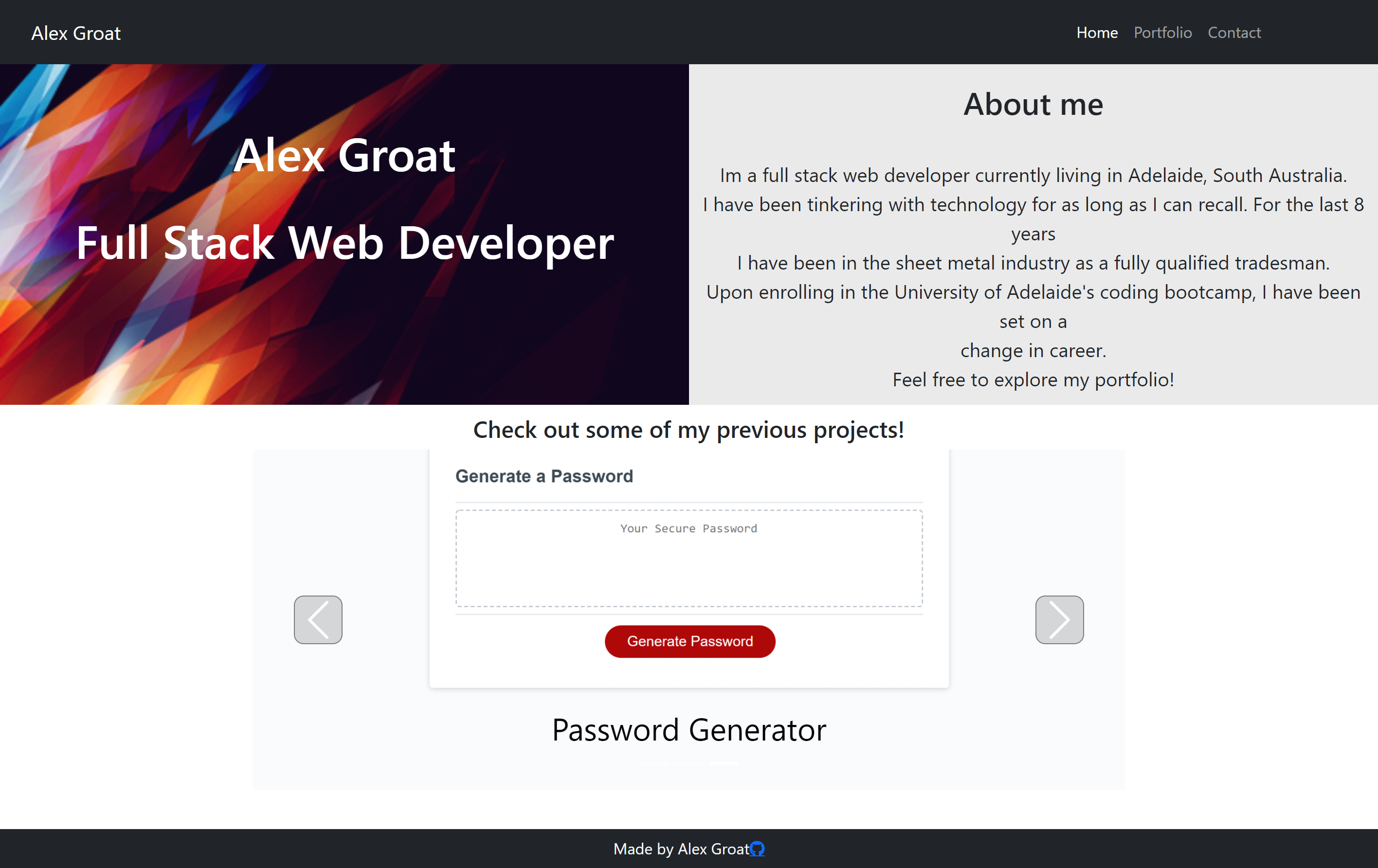 Github Alexgroat Updated Portfolio