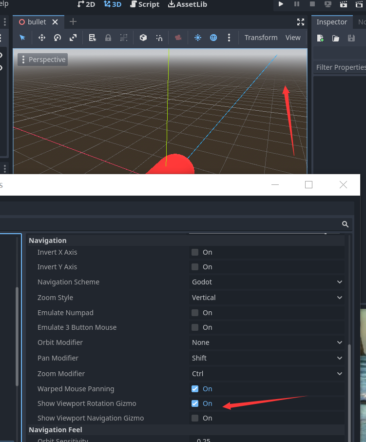 [4.0 RC2] Viewport rotation gizmo disappear randomly after "Reload Current Project" · Issue ...