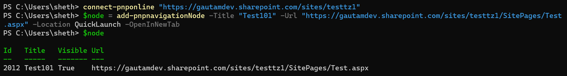 [BUG] Add-PnPNavigationNode error in 2.2.0 · Issue #3423 · pnp/powershell · GitHub