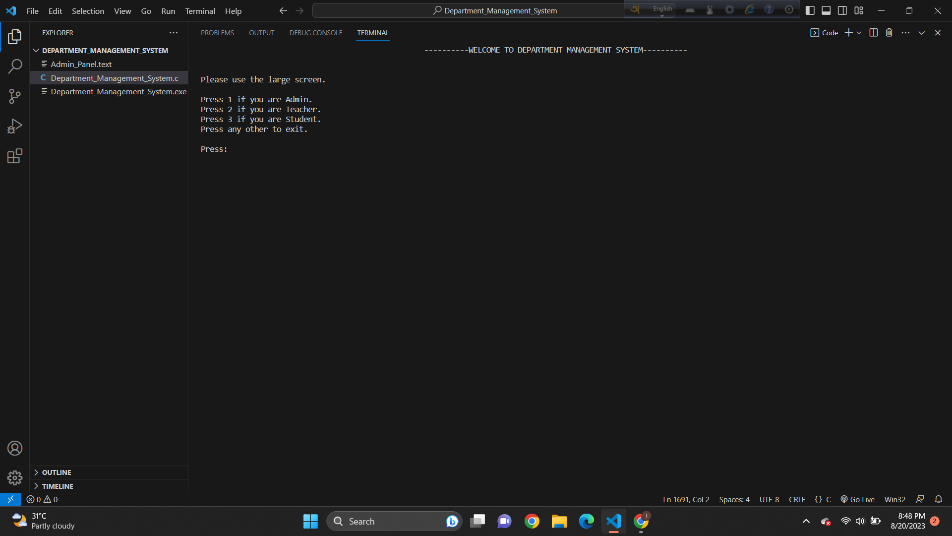 GitHub - IsratTasnimEsha/Department-Management-System