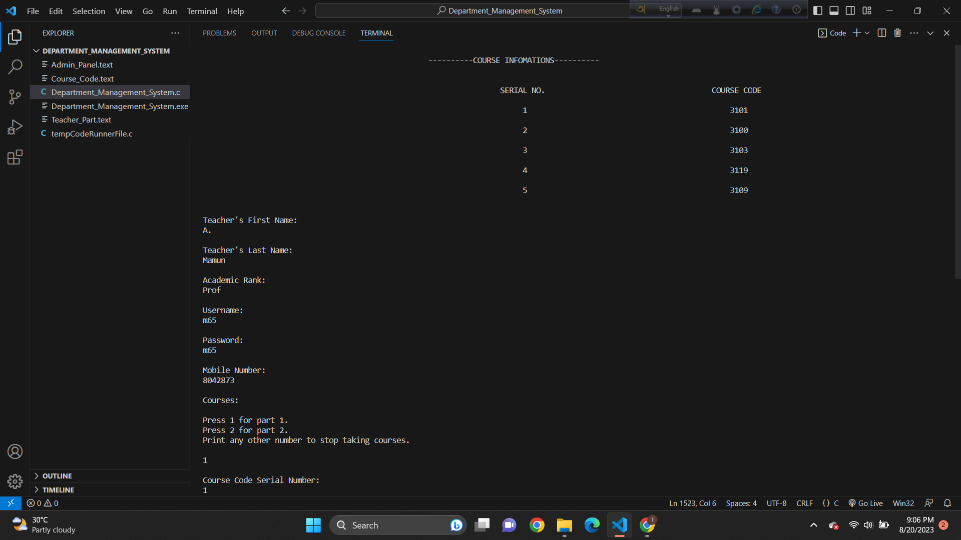 GitHub - IsratTasnimEsha/Department-Management-System