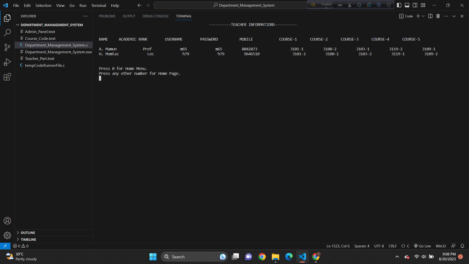 GitHub - IsratTasnimEsha/Department-Management-System