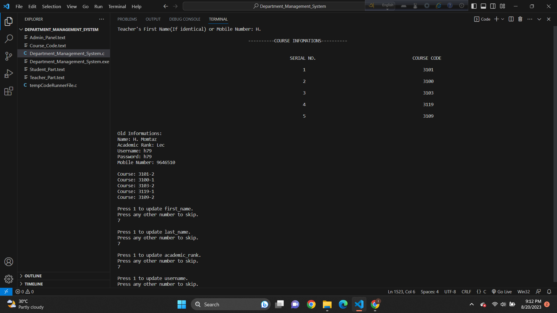 GitHub - IsratTasnimEsha/Department-Management-System