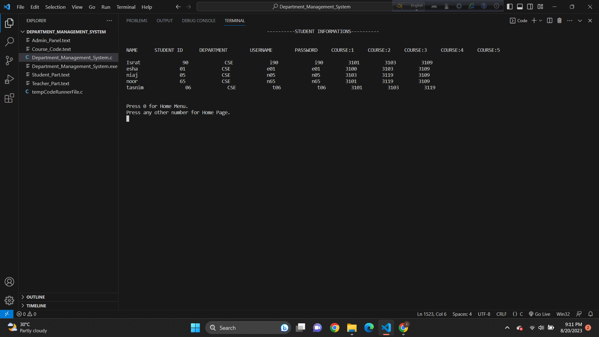 GitHub - IsratTasnimEsha/Department-Management-System