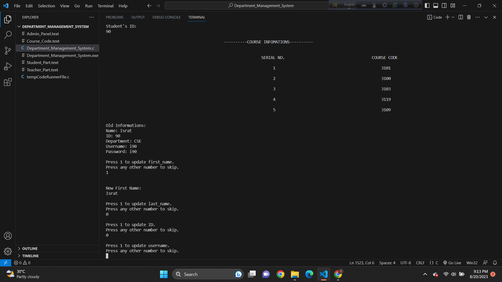 GitHub - IsratTasnimEsha/Department-Management-System