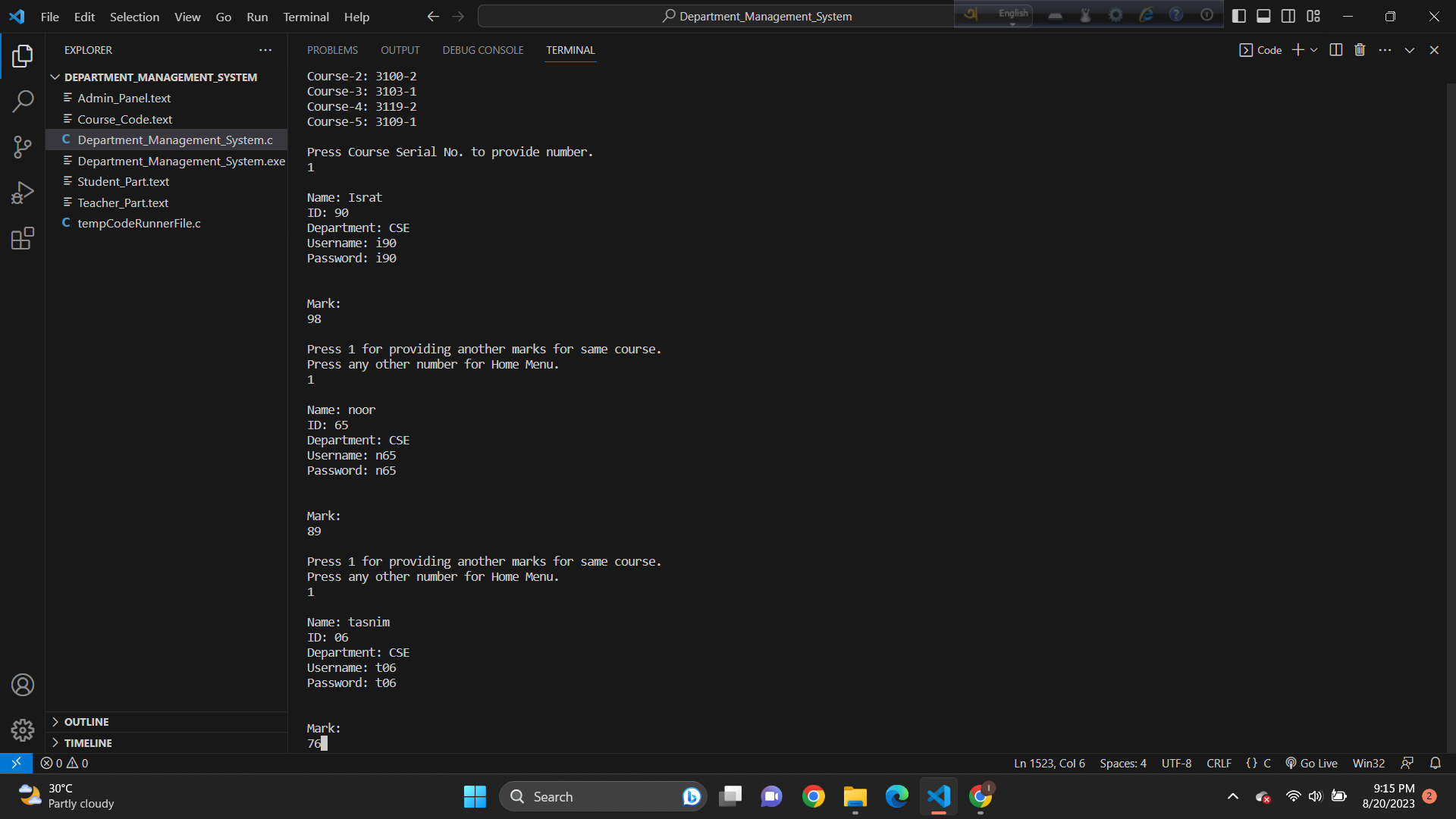 GitHub - IsratTasnimEsha/Department-Management-System