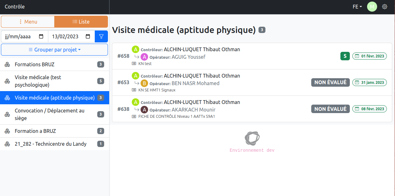 dans la vue consultation par projet, afficher le formulaire · Issue #57 · pebble-solutions/App ...