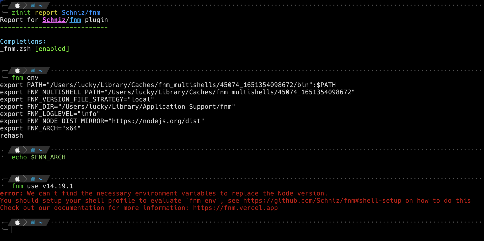 How to install and configure fnm · zdharma-continuum zinit · Discussion #240 · GitHub