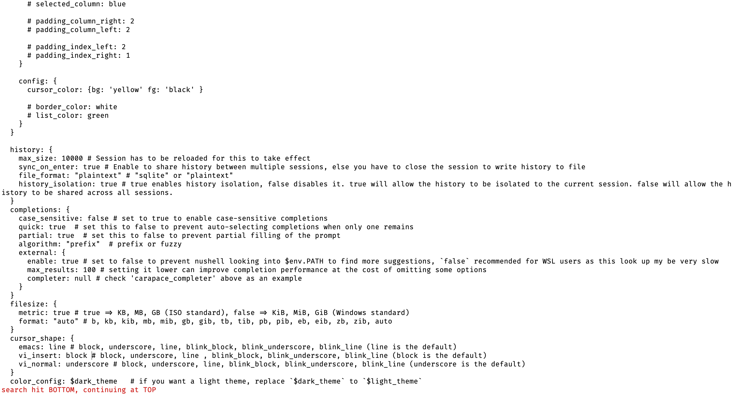 Configure Cursor Shape · Issue 7151 · Nushellnushell · Github