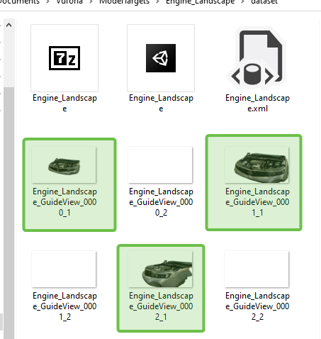 Guideview preview images all the same after creating the database on the Model Target Generator ...