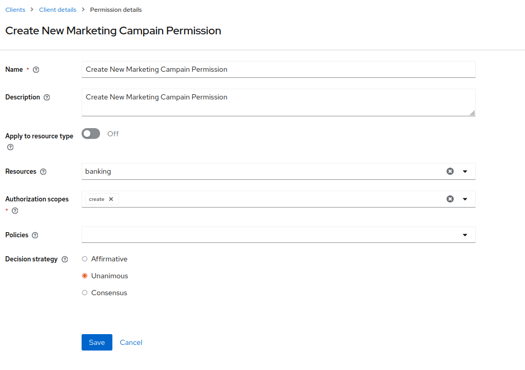 When Choosing Resources In Scope Based Permission Multiple Resource Can Be Selected But Only 