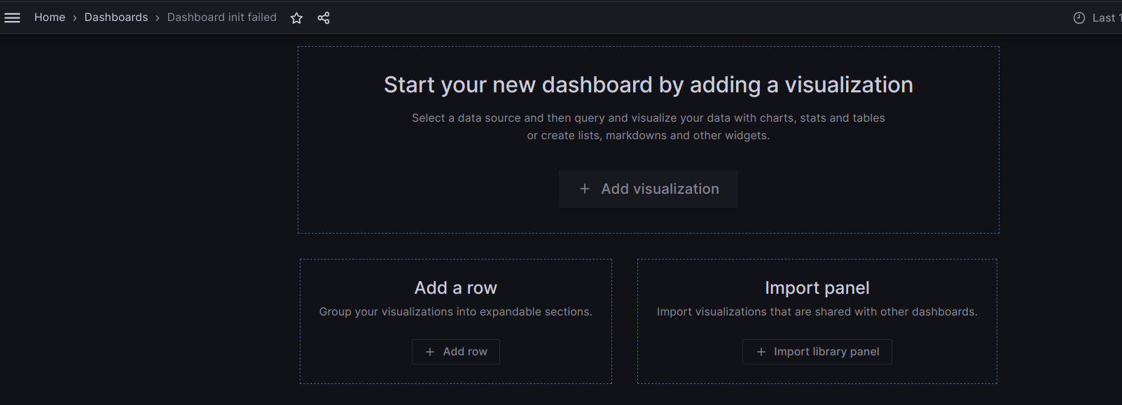 Grafana Dashboard Dashboard Init Failed For Unknown Reason · Issue 74401 · Grafana Grafana