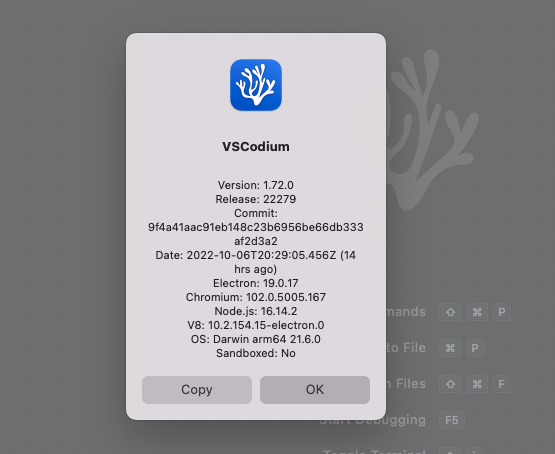 macOS: - keeps asking restart to update · Issue #1280 · VSCodium/vscodium · GitHub